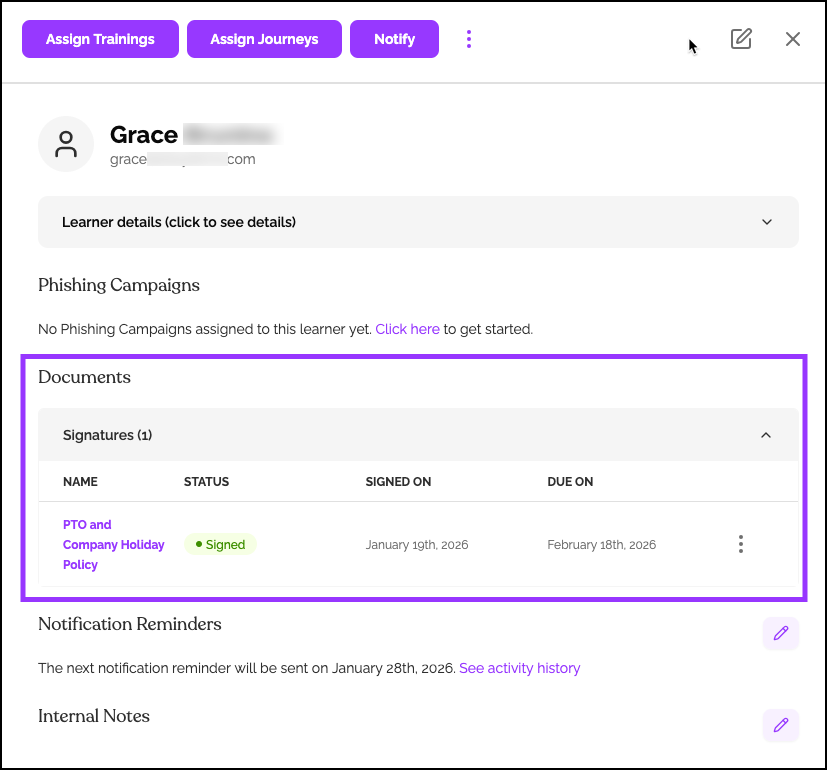 Manage Documents and Track Signatures